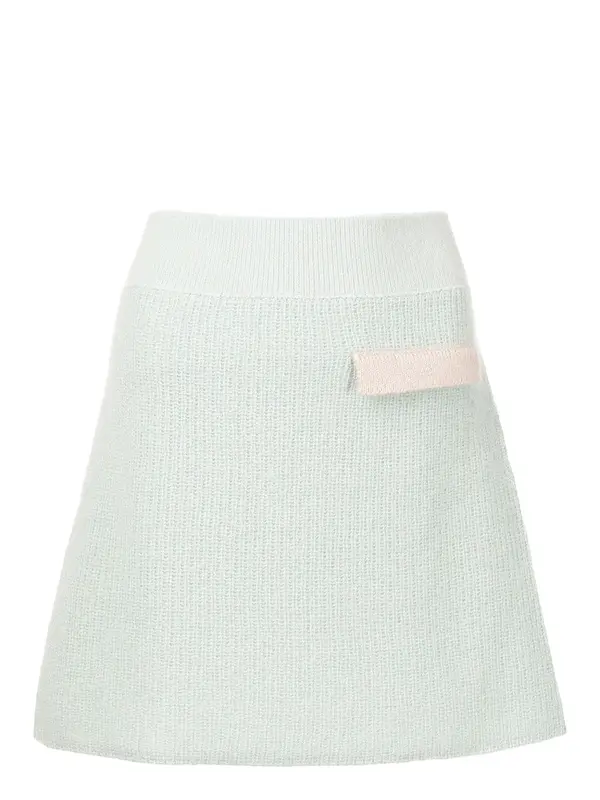 ONEFIFTEEN X Beyond The Radar Knitted Mini Skirt - Green