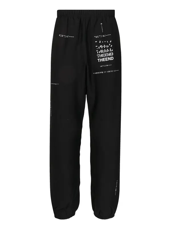 TAKAHIROMIYASHITA THESOLOIST. Slogan-print Track Pants - Black