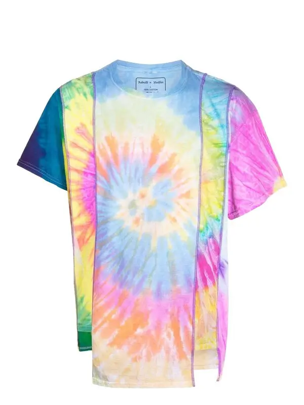 Needles Tie Dye-print Panelled T-shirt - Yellow
