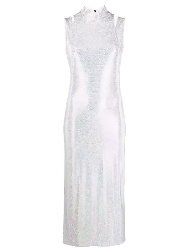 Balmain Embellished Mid-length Dress - White