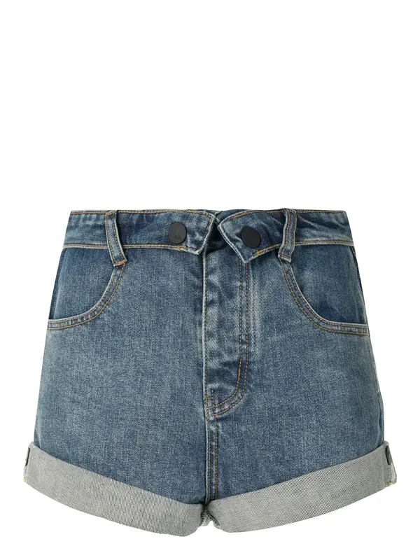 HACULLA. Fold Denim Shorts - Blue