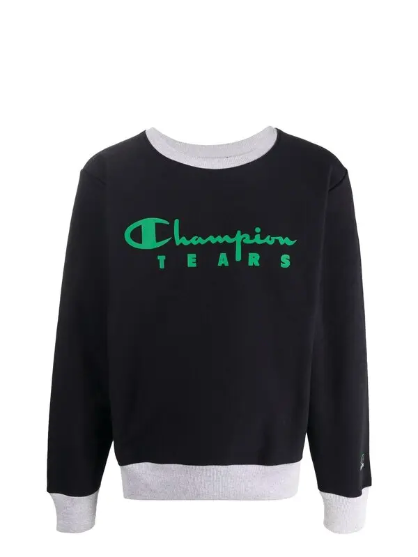 Champion Logo Print Sweatshirt - Blue