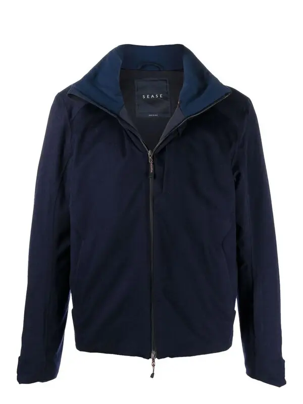 Sease Zipped Hooded Jacket - Blue