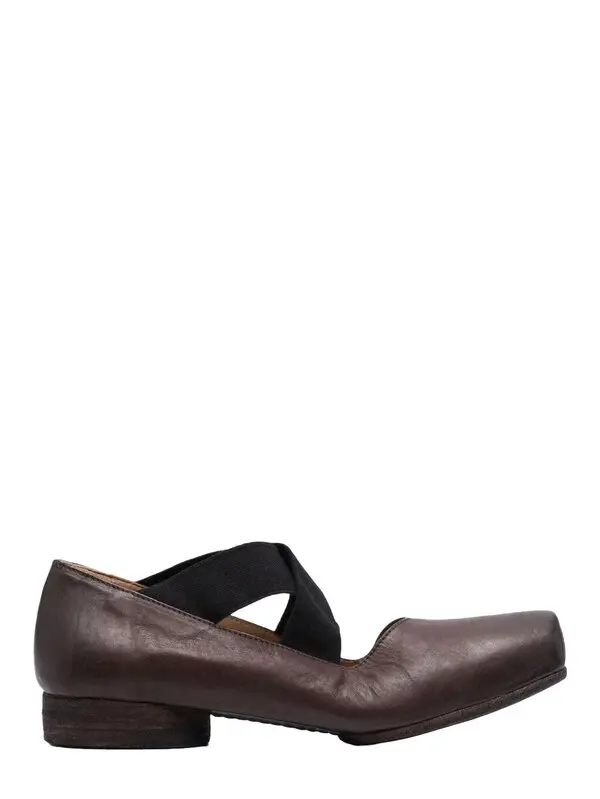 UMA WANG Crossover-strap Ballerina Shoes - Brown