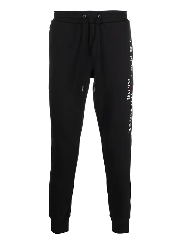 Tommy Hilfiger Logo Print Joggers - Black