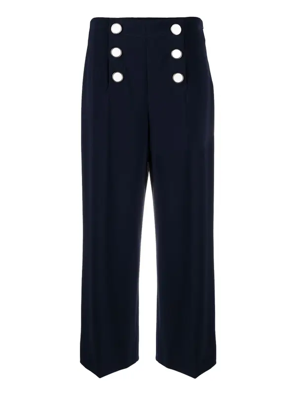 Moschino Double-breasted Cropped Trousers - Blue