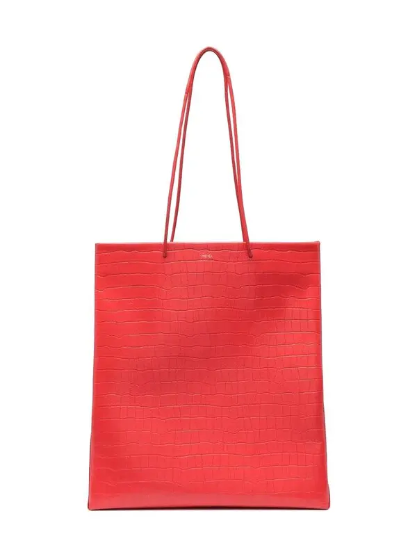 Medea Crocodile Effect Tote - Red