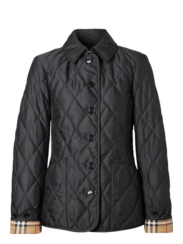 Burberry Diamond Quilted Jacket - Black