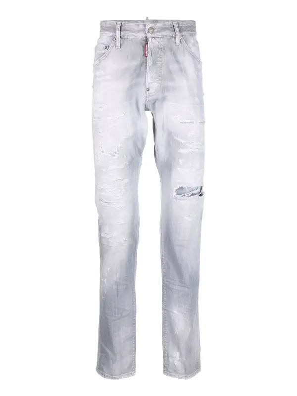 Dsquared2 Mid-rise Distressed Jeans - Grey