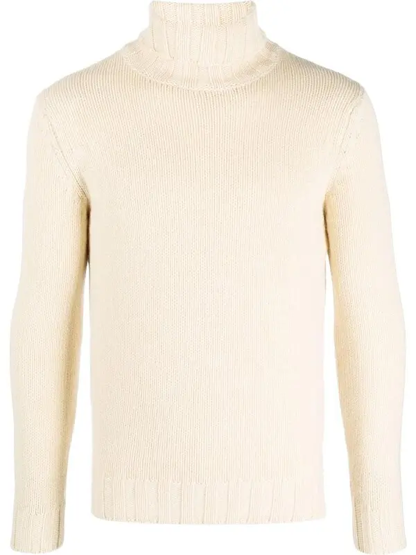 DELL'OGLIO Knitted Wool Jumper - White