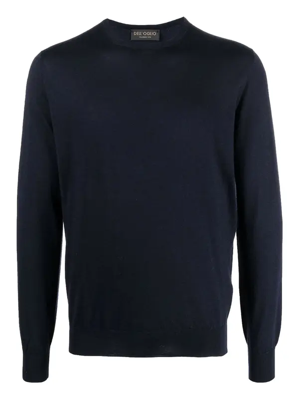 DELL'OGLIO Crew Neck Jumper - Blue