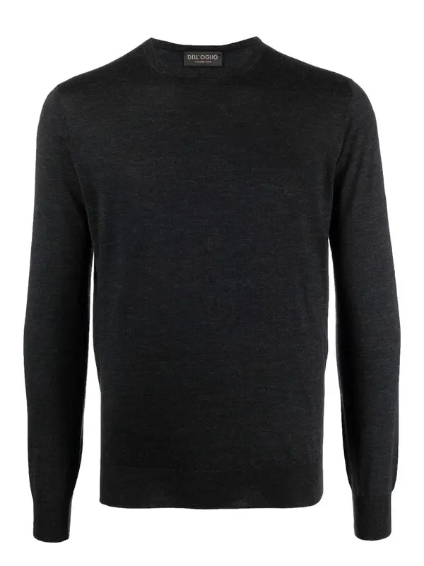 DELL'OGLIO Crew Neck Jumper - Grey