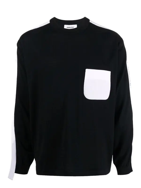 AMBUSH Logo-tape Knit Jumper - Black