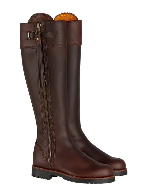 Penelope Chilvers Tassel Knee High Boot - Conker