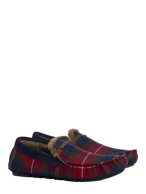 Barbour Monty Faux-fur Lined Slipper - Winterberry Tartan