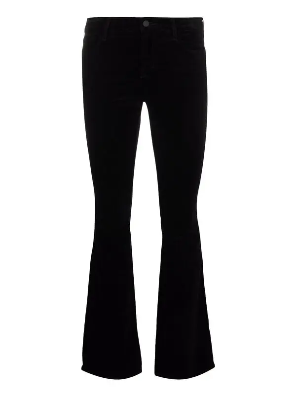 L'Agence Bootcut Slim-fit Trousers - Black