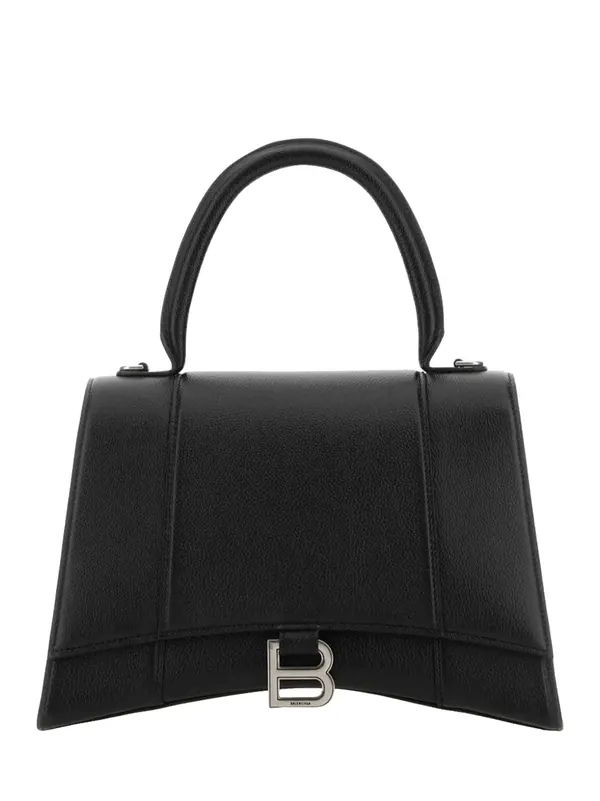 Balenciaga Medium Hourglass Shoulder Bag - Black
