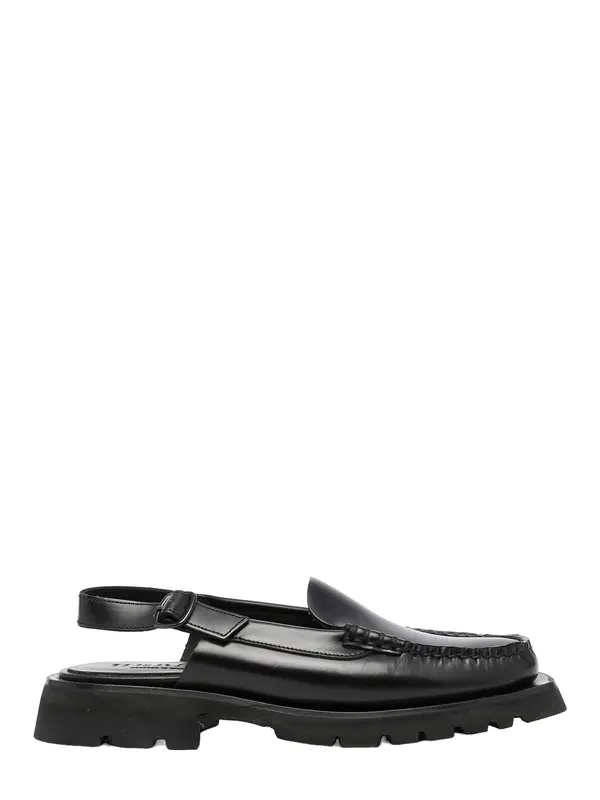Hereu Slingback Leather Loafers - Black