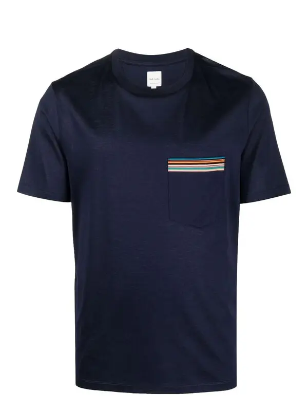 Paul Smith Pocket Cotton T-shirt - Blue