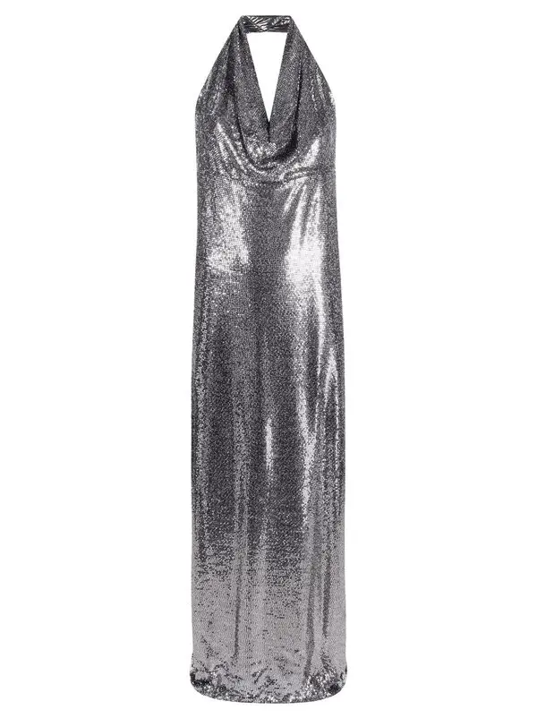 BLANCA VITA Sequin Gown - Silver