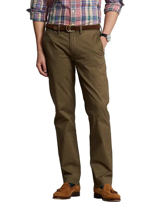 Ralph Lauren Stretch Straight Fit Washed Chino Pant - Canopy Olive