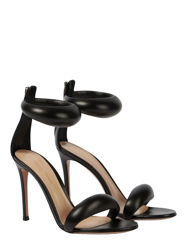 GIANVITO ROSSI Bijoux 105 Leather Sandals - Black