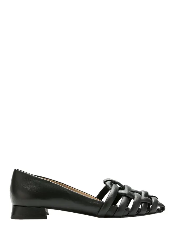 STUDIO CHOFAKIAN Meurice Leather Ballerina Shoes - Black