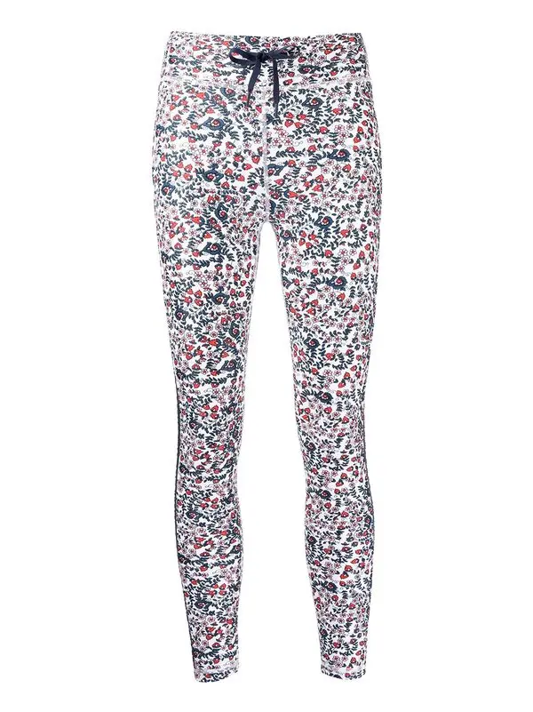 The Upside Capri Floral Performance Leggings - White