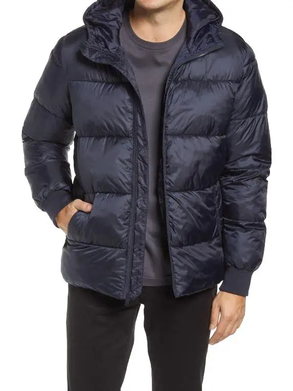 Nordstrom Hooded Puffer Jacket - Navy Night