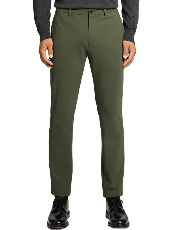 Theory Zaine Precision Ponte Knit Trousers - Branch Green - 0vc