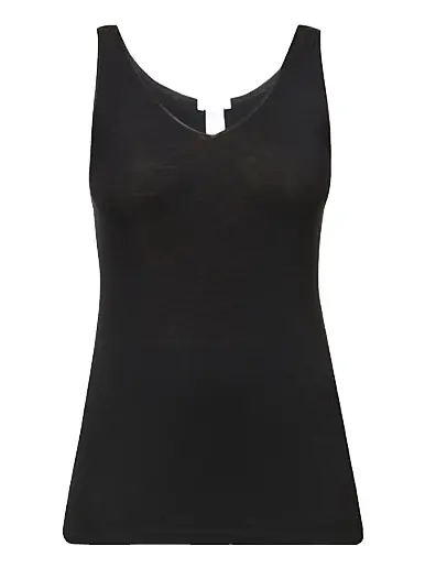 Hanro Wool-silk Blend Top - Black