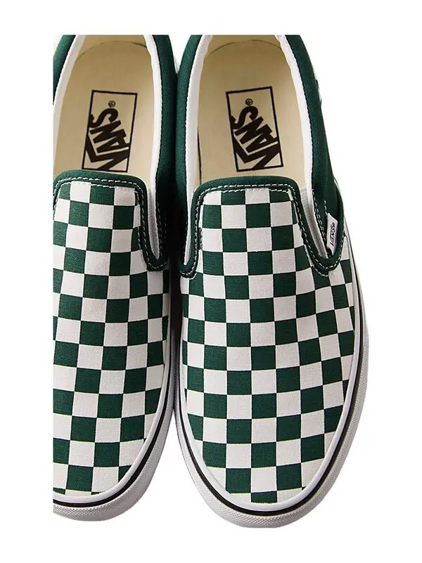 VANS Classic Checkered Slip-ons - Emerald
