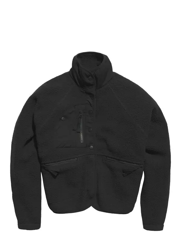 Free People Hit The Slopes Fleece Jacket - Black