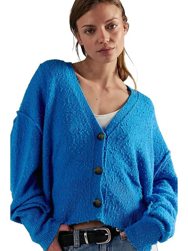 Free People Found My Friend Cardigan - Swedish Blue