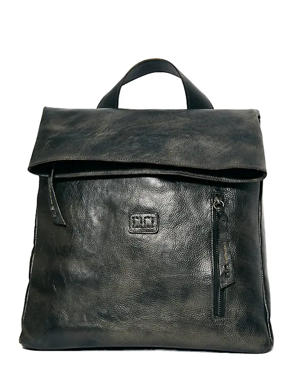 Bed Stu Howie Leather Backpack - Black Rustic