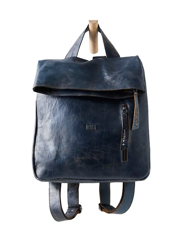 Bed Stu Howie Leather Backpack - Blue
