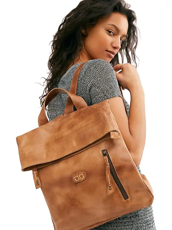 Bed Stu Howie Leather Backpack - Tan Rustic