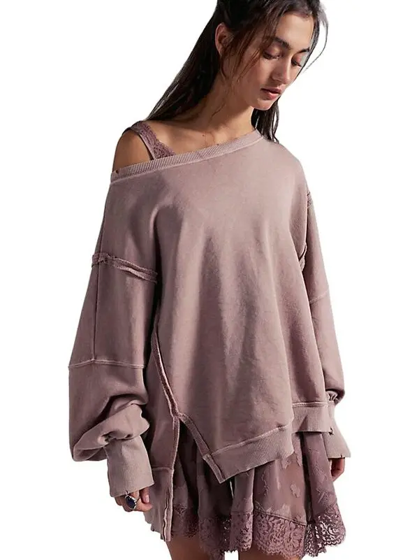 Free People We The Free Camden Pullover Sweatshirt - Cashmere