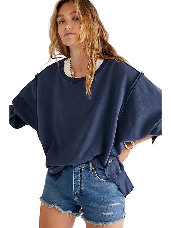 Free People We The Free Camden Pullover - Navy