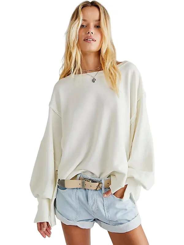 Free People We The Free Camden Pullover - White
