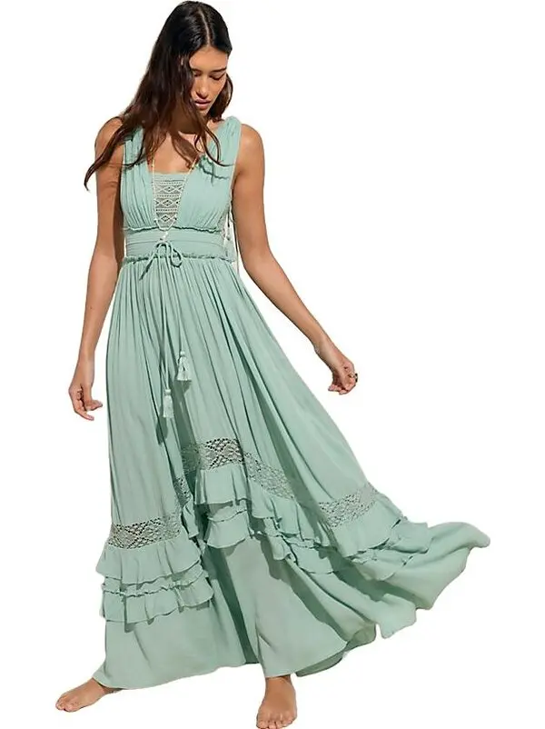 Free People Santa Maria Maxi Dress - Mountain Green
