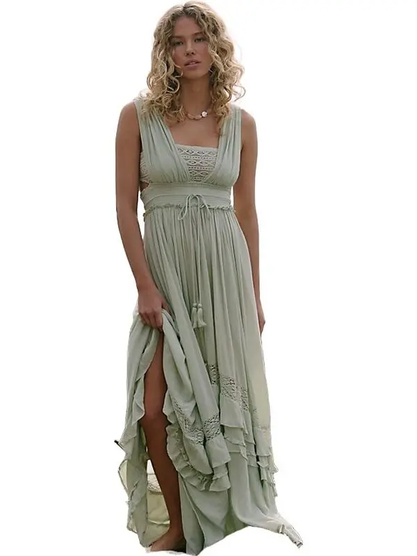 Free People Santa Maria Maxi Dress - Soft Mint