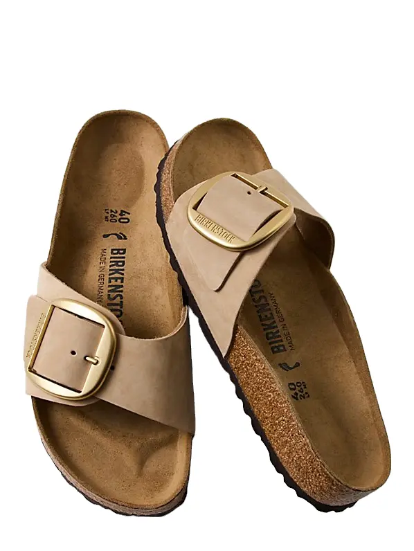 BIRKENSTOCK Madrid Big Buckle Sandals - Sandcastle Nubuck