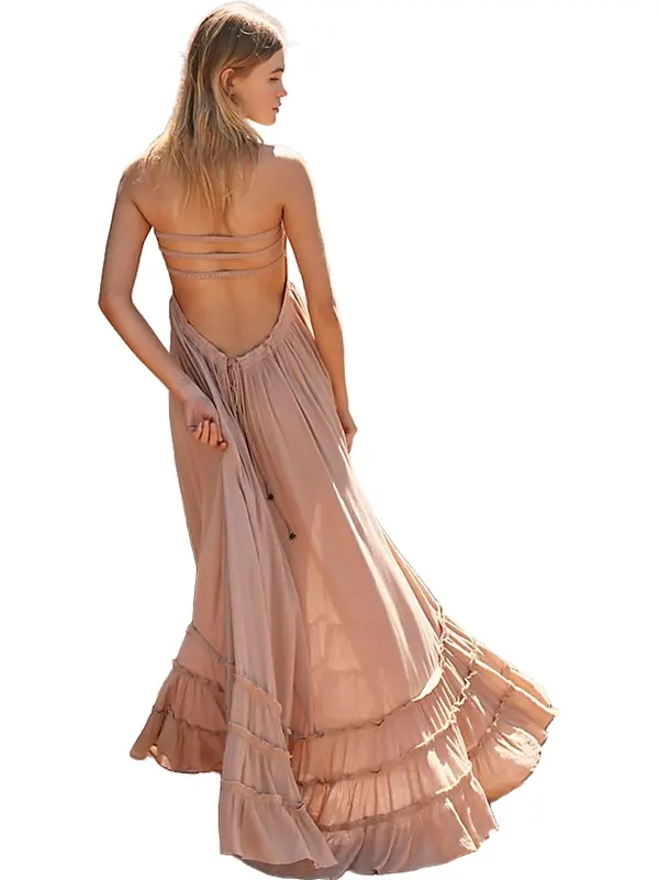 Free People Extratropical Maxi Dress - Tan