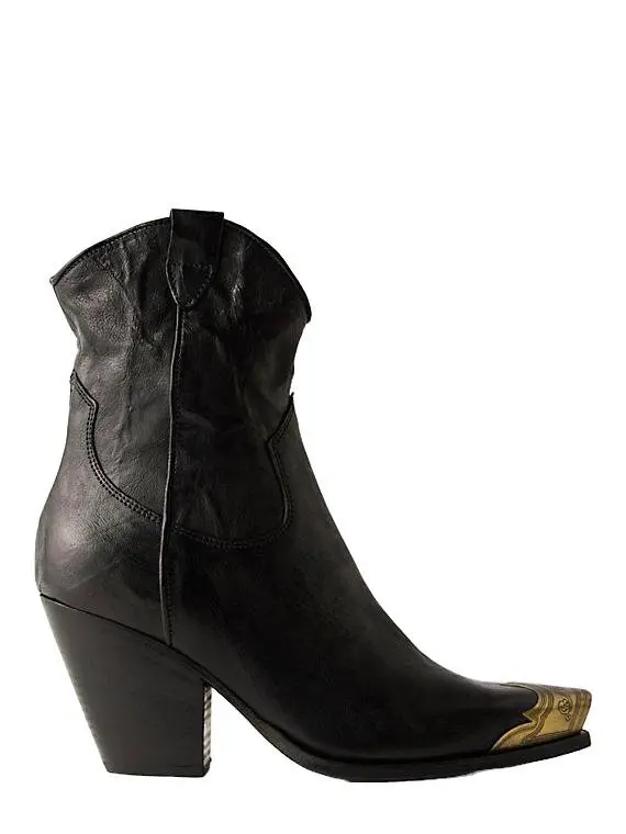 Free People Brayden Western Boots - Jet Black