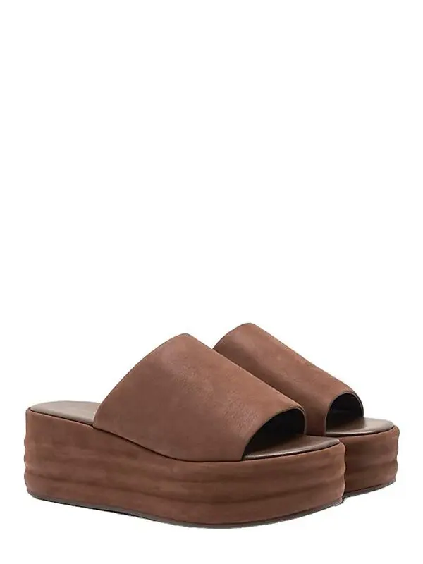 Free People Harbor Flatform Sandals - Oak