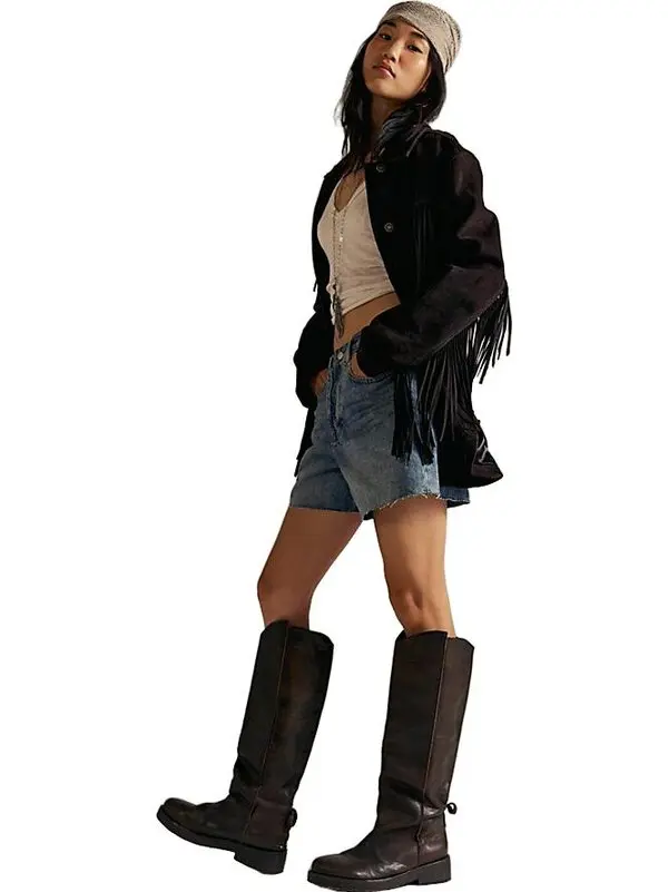 Free People We The Free Bryce Equestrian Boots - Chocolate