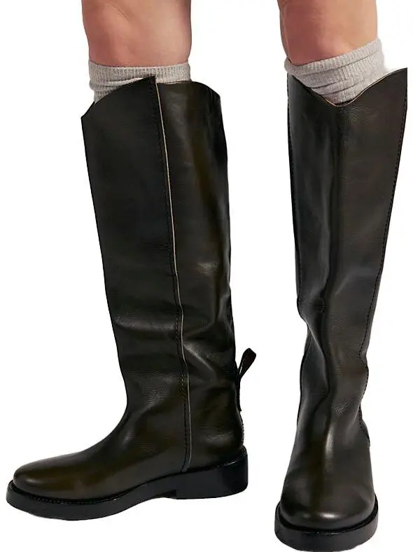 Free People We The Free Bryce Equestrian Boots - Olive