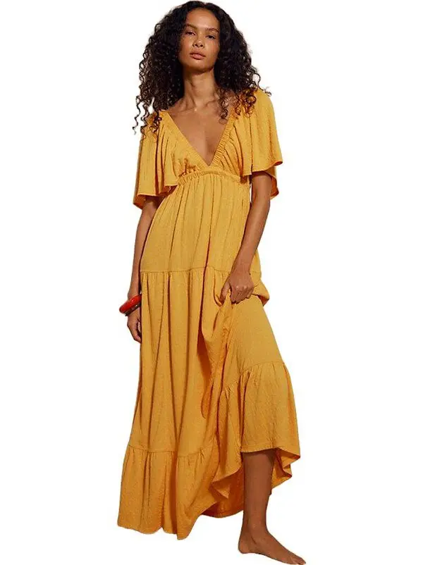 Free People La La Maxi Dress - Golden Pollen