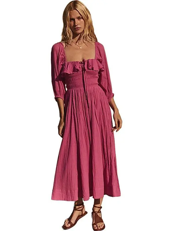 Free People Oasis Midi Dress - Island Flower